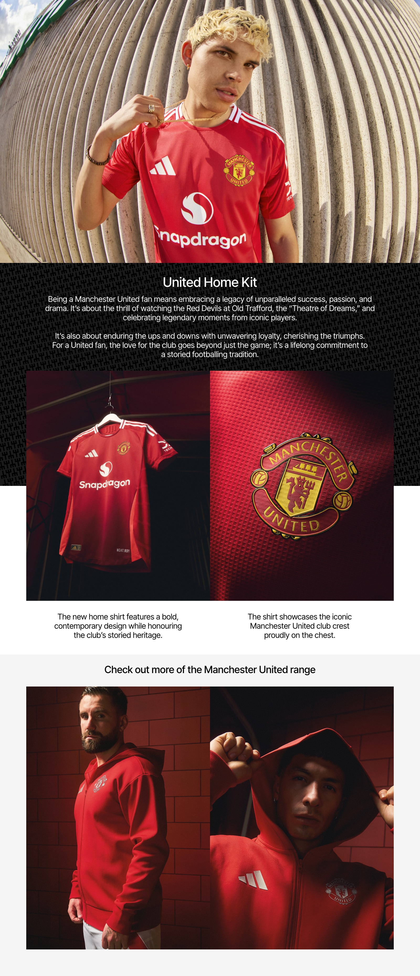 Manchester United adidas Home Shirt 2024-25 - Kids